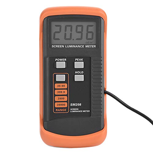 Light Meter Brightness Meter SM208 LCD Screen Luminance Meter Handheld Lux Light Tester for Measuring Brightness and Light 0.01-39990 cd/m2 Measuring Range