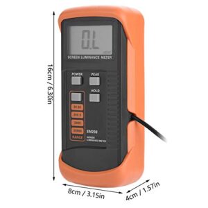 Light Meter Brightness Meter SM208 LCD Screen Luminance Meter Handheld Lux Light Tester for Measuring Brightness and Light 0.01-39990 cd/m2 Measuring Range