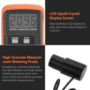 Light Meter Brightness Meter SM208 LCD Screen Luminance Meter Handheld Lux Light Tester for Measuring Brightness and Light 0.01-39990 cd/m2 Measuring Range