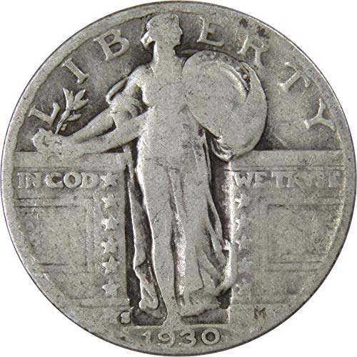 1930 S Standing Liberty Quarter G Good 90% Silver 25c US Type Coin Collectible