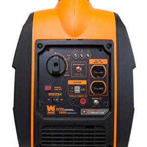 WEN 56225i 2250-Watt Gas Powered Portable Inverter Generator with Fuel Shut-Off, CARB Compliant , Black