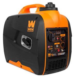 WEN 56225i 2250-Watt Gas Powered Portable Inverter Generator with Fuel Shut-Off, CARB Compliant , Black