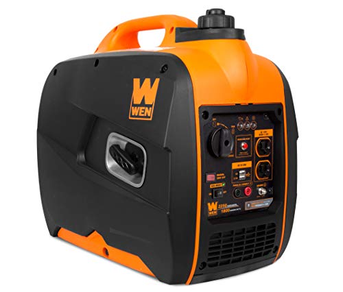 WEN 56225i 2250-Watt Gas Powered Portable Inverter Generator with Fuel Shut-Off, CARB Compliant , Black