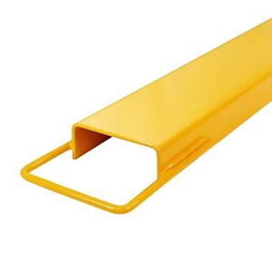 BestEquip Pallet Fork Extension 84 Inch Length 4.5 Inch Width, Heavy Duty Alloy Steel Fork Extensions for forklifts, 1 Pair Forklift Extension, Yellow