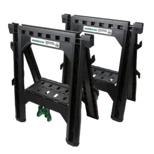 Metabo HPT Sawhorses | Folding | 1200 Lb. Capacity | 2-Pack | 115445M