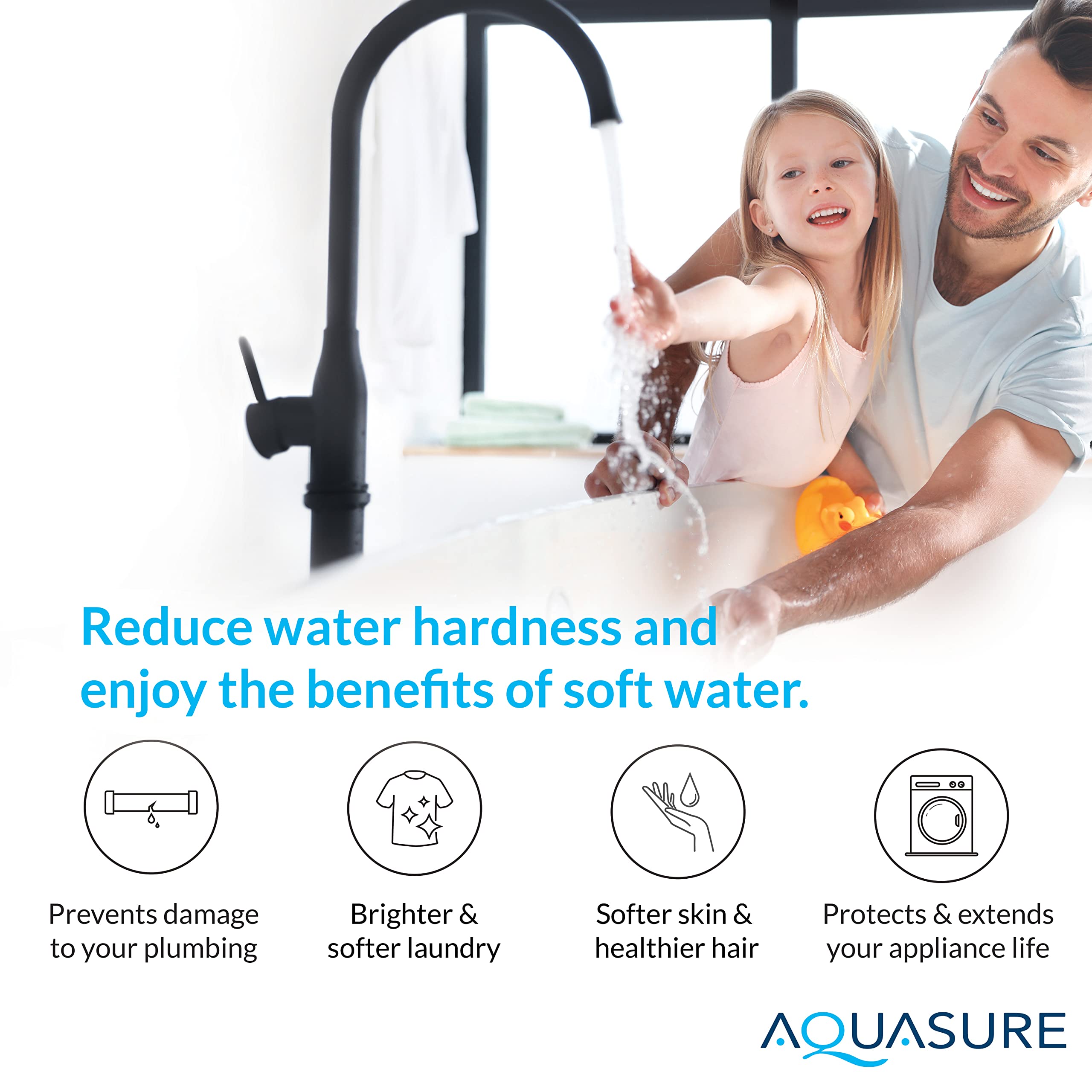 Aquasure Whole House Water Softener/Reverse Osmosis Drinking Water Filter Bundle (48,000 Grains)