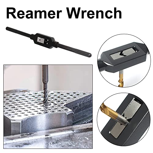 CNBTR Adjustable Metal Tap Handle Reamer Wrench with 1/4"-3/4" Adjustment 13mm Rod Dia for Screw Tapping and Repair