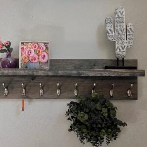 Coat Rack with Shelf (Choose your Length) Towel Rack Entryway Organizer Wall Mounted Hooks