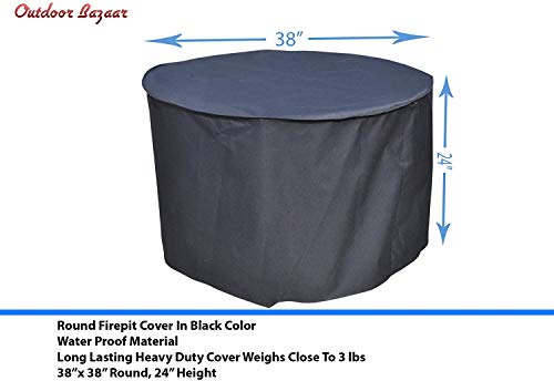 Q-Claw Outdoor Bazaar 38 Inch Round Firepit Cover