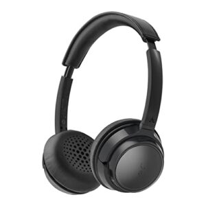 avantree ah6b - bluetooth 5.0 wireless on ear headphones, premium sound, 22 hrs playtime, soft padding, lightweight, universal compatible with cell phone, tablet, pc, and laptop, black