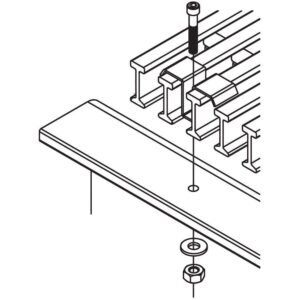 grating clip, 316 stainless steel, pk25