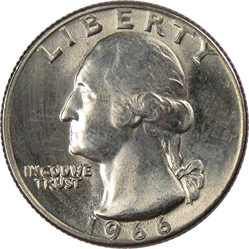 1966 Washington Quarter BU Uncirculated Mint State 25c US Coin Collectible