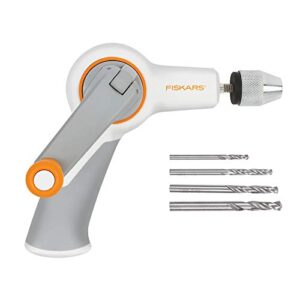 fiskars crafts diy precision hand drill, grey, white/gray