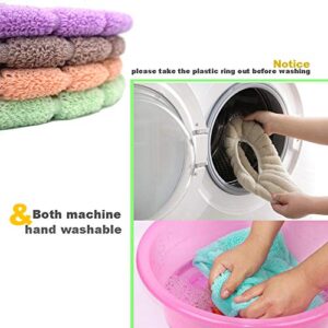 4 Pcs Soft Toilet Seat Cover Pad Thicker Washable Cloth Different Colors