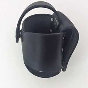 Basket Style Leather Tape Measure Holder by AP Saddlery (Black)