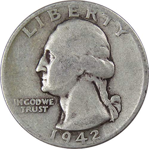 1942 S Washington Quarter G Good 90% Silver 25c US Coin Collectible