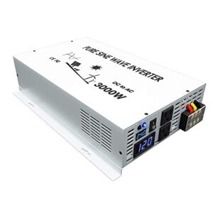 WZRELB 3000W 24V Pure Sine Wave Solar Power Inverter DC to 110V AC Converter (RBP300024W)