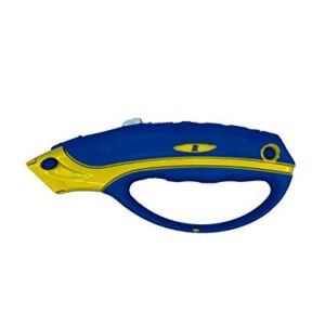 Safe-Grip Retractable Comfort-Grip Box Cutter Utility Knife, Protects Knuckles 6-3/4” Long