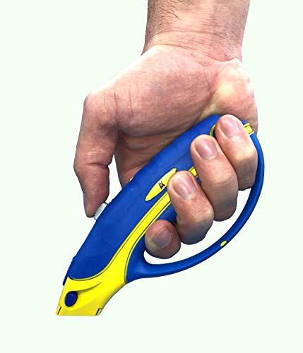 Safe-Grip Retractable Comfort-Grip Box Cutter Utility Knife, Protects Knuckles 6-3/4” Long