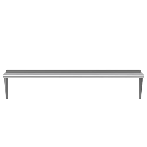 AmGood 14" X 60" Stainless Steel Wall Shelf | Metal Shelving | Garage, Laundry, Storage, Utility Room | Restaurant, Kitchen | Food Prep | NSF Certified