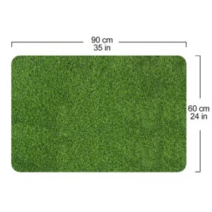 MAYSHINE Artificial Grass Door Mat Indoor/Outdoor Rug Green Turf Perfect for Multi-Purpose Home Entryway Scraper Doormat Dog Mats 24x35 inch