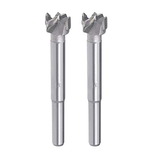 uxcell Forstner Drill Bits 14mm, Tungsten Carbide Wood Hole Saw Auger Opener Woodworking Hinge Hole Drilling Boring Bit Cutter 2Pcs Gray