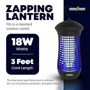 GREENSTRIKE Mosquito & Flying Insect Bug Zapper, Elektra Series 1800, Indoor & Outdoor Use, Easy Clean w/Detachable Bottom, Cleaning Brush Included, 4000V Powered Grid