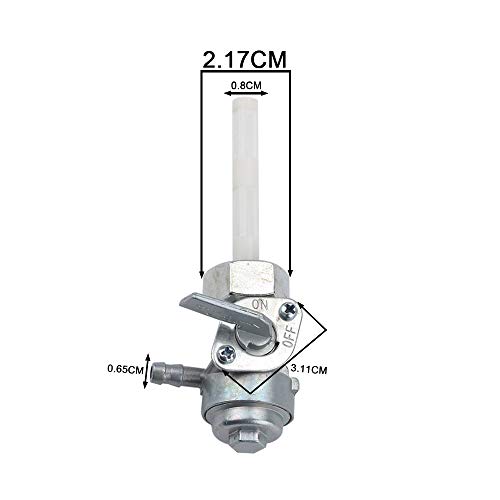 Dalom 2Pcs Petcock Fuel Shut Off Valve for CPE Generator 46558 46561 46596 46533 46534 46535 46539 46540 46551 46553 46554 46555 40026 40008 40012 Harbor Freight Predator 208CC 212CC Generator