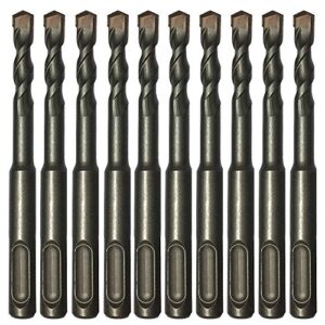 10pc 1/4" x4" drill bit set sds plus rotary hammer concrete masonry carbide tip