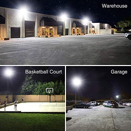 Onforu 150W LED Flood Light Outdoor, 12000LM Super Bright Security Light, IP66 Waterproof Outdoor Floodlight, 2 Pack 6500K Daylight White LED Exterior Light for Basketball Court, Stadium, Playground