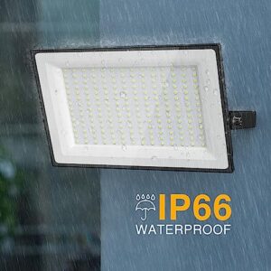 Onforu 150W LED Flood Light Outdoor, 12000LM Super Bright Security Light, IP66 Waterproof Outdoor Floodlight, 2 Pack 6500K Daylight White LED Exterior Light for Basketball Court, Stadium, Playground