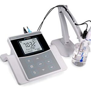 Apera Instruments PH820 Benchtop pH Meter Kit with ±0.002 pH Accuracy & 5-Point Auto. Calibration