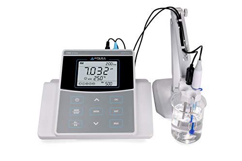 Apera Instruments PH820 Benchtop pH Meter Kit with ±0.002 pH Accuracy & 5-Point Auto. Calibration