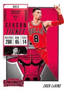 2018-19 panini contenders season ticket #44 zach lavine chicago bulls nba basketball trading card