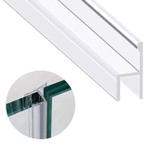 Zengest Glass Door Seal Strip, 120 Inch Soft Shower Door Sweep to Stop Leaks, Shower Silicone Seal Strip