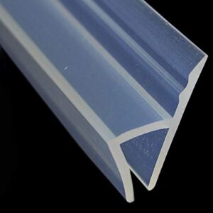 Zengest Glass Door Seal Strip, 120 Inch Soft Shower Door Sweep to Stop Leaks, Shower Silicone Seal Strip