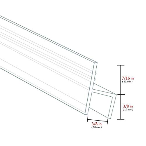 Zengest Glass Door Seal Strip, 120 Inch Soft Shower Door Sweep to Stop Leaks, Shower Silicone Seal Strip