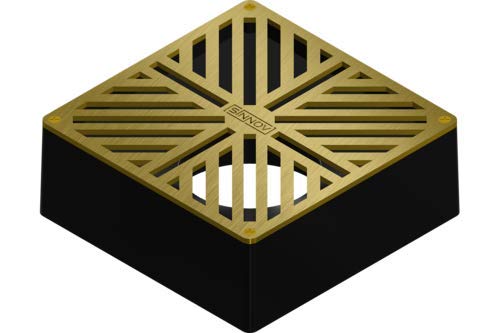 USA Made - Sinnov - 6" x 6" Premium Brass Outdoor Modern Paver Size Drain Grate - Use with both 3" or 4" Drain Pipe, PVC or Flexible Pipe (Brass)