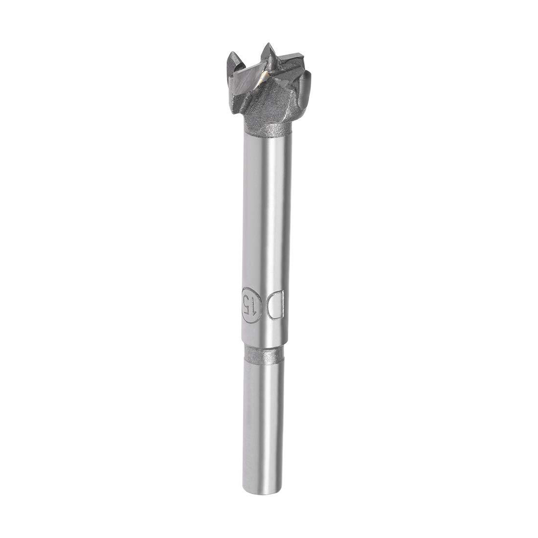 uxcell Forstner Drill Bits 15mm, Tungsten Carbide Wood Hole Saw Auger Opener Woodworking Hinge Hole Drilling Boring Bit Cutter Gray with Case