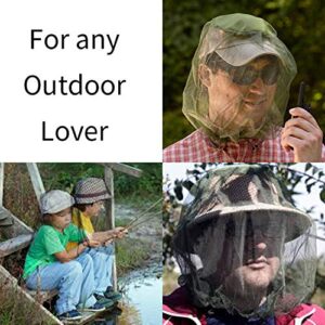 Premium Mesh Mosquito Head Net Outdoor Pack of 4 Face Neck Fly Netting Hood