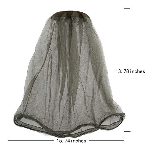 Premium Mesh Mosquito Head Net Outdoor Pack of 4 Face Neck Fly Netting Hood