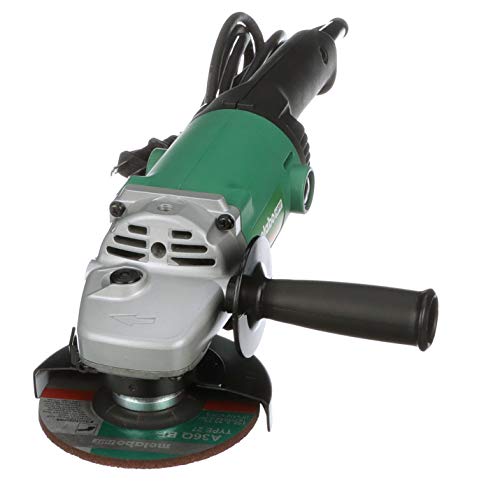 Metabo HPT Angle Grinder, 5-Inch, 11-Amp Dust-Resistant Motor, Trigger Lock-On, 10,000 RPM, Compact & Lightweight Design, 1-Year Warranty (G13SC2)