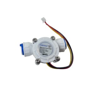 GREDIA 3/8" Quick Connect Water Flow Sensor Food-Grade Switch Hall Effect Flowmeter Fluid Meter Counter 0.3-10L/min