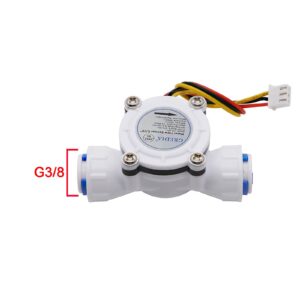 GREDIA 3/8" Quick Connect Water Flow Sensor Food-Grade Switch Hall Effect Flowmeter Fluid Meter Counter 0.3-10L/min