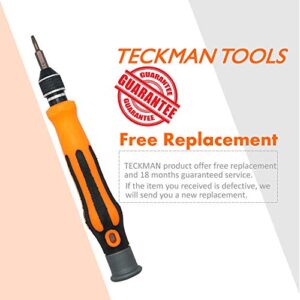 Screwdriver Suitable for Ring Doorbell Replacement, TECKMAN 5 in 1 Screwdriver Bit Set for Battery Change and Fit for 1; 2; & Pro Version, Applicable for Ring Doorbell