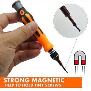 Screwdriver Suitable for Ring Doorbell Replacement, TECKMAN 5 in 1 Screwdriver Bit Set for Battery Change and Fit for 1; 2; & Pro Version, Applicable for Ring Doorbell