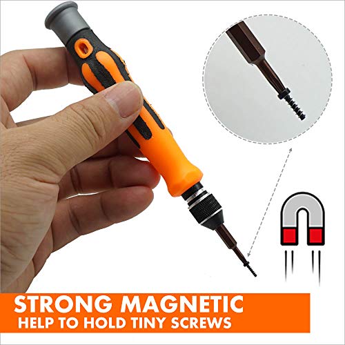 Screwdriver Suitable for Ring Doorbell Replacement, TECKMAN 5 in 1 Screwdriver Bit Set for Battery Change and Fit for 1; 2; & Pro Version, Applicable for Ring Doorbell