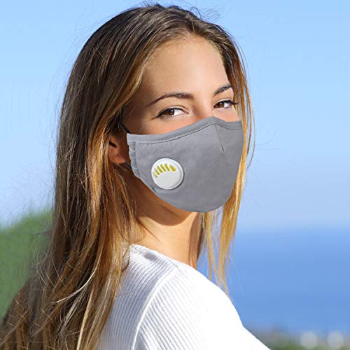 Aniwon Mouth Mask, 3 Pack Anti Dust Pollution Mask with 6 Pcs Activated Carbon Filter Insert Fashion Cotton Face Mask PM2.5 Dust Mask for Men Women