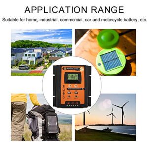 Charge Controller, Acouto 30A / 50A / 70A MPPT Charge Controller Solar Charge Regulator 12V/24V Solar Panel Charge Battery Regulator Dual USB LCD Display (50A)