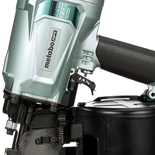 Metabo HPT Coil Framing Nailer | Pro Preferred Brand of Pneumatic Nailers | 15 Degree Magazine | Accepts 2-Inch up to 3-1/4-Inch Nails | Ideal for Wall Sheathing, Roof Decking, & Subflooring | NV83A5